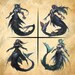 Dark Sirens – Terrifying Creatures of the Deep, Fantasy Cliparts ...