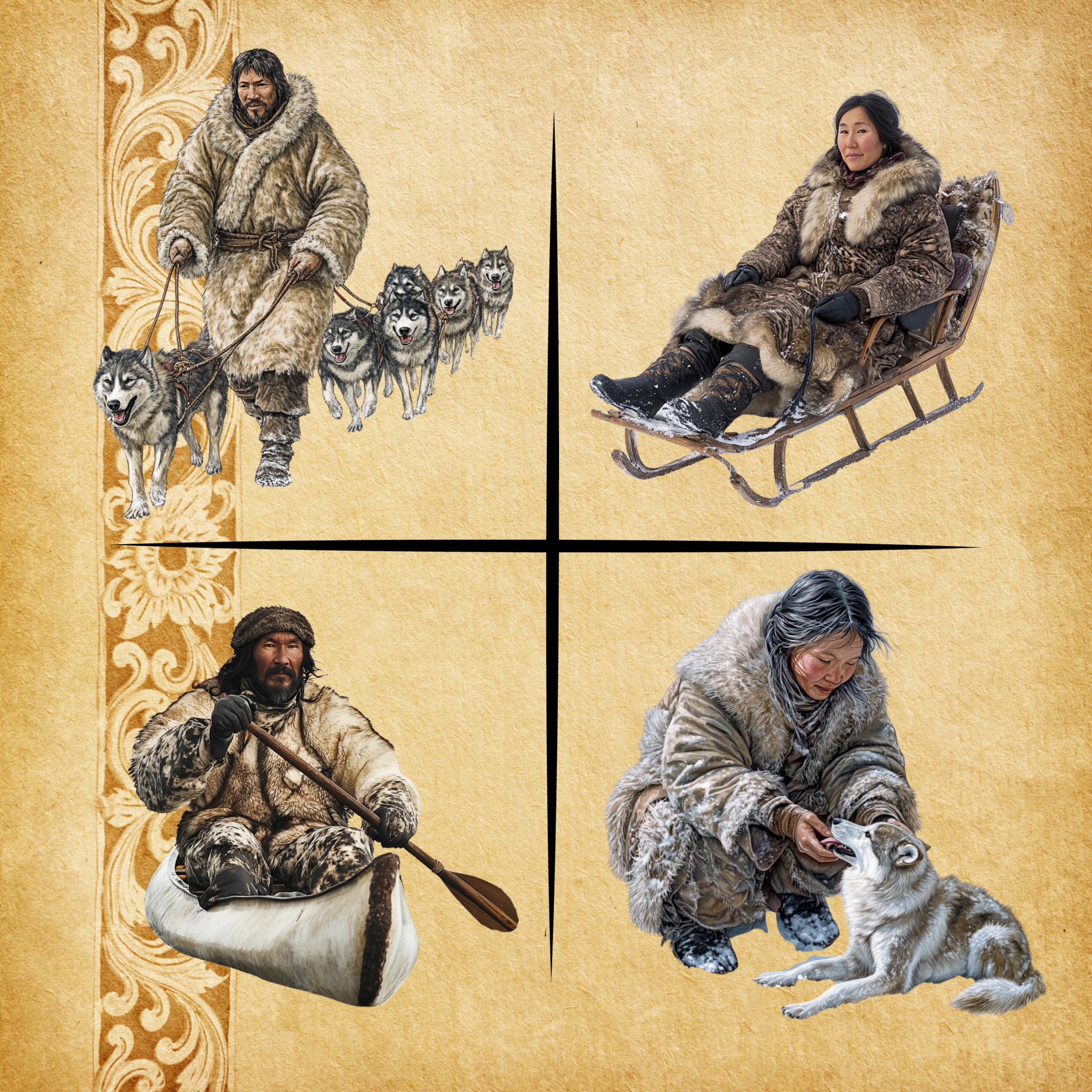 Inuit People Clipart – Traditional and Cultural Illustrations of the ...