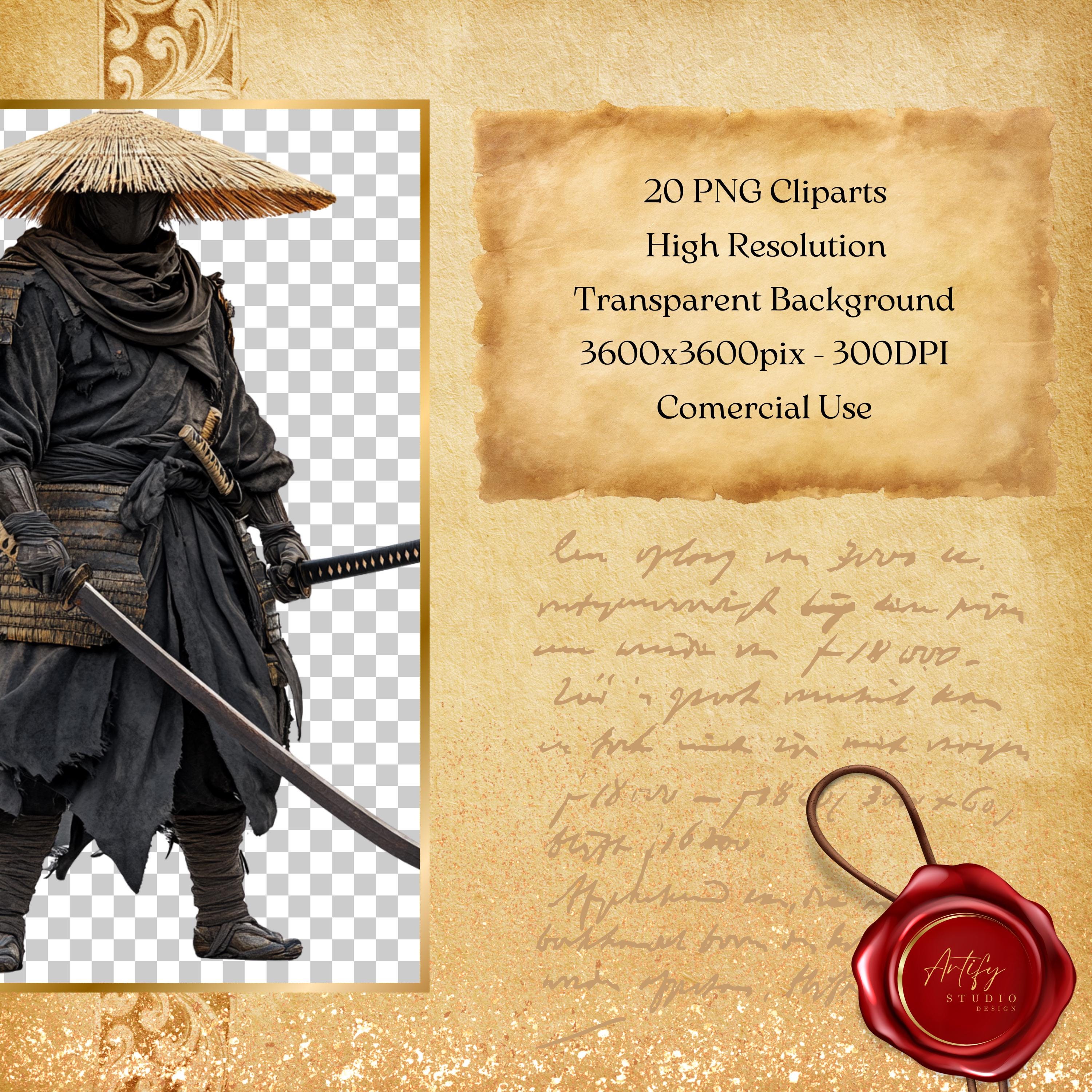 Exiled Ronins – 20 Wandering Warrior Cliparts , Transparent Background ...