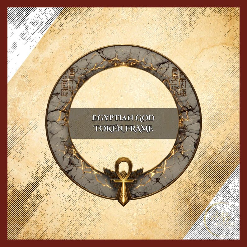 Egyptian God Token Frame – Digital Border for Dnd or Anything Game ...
