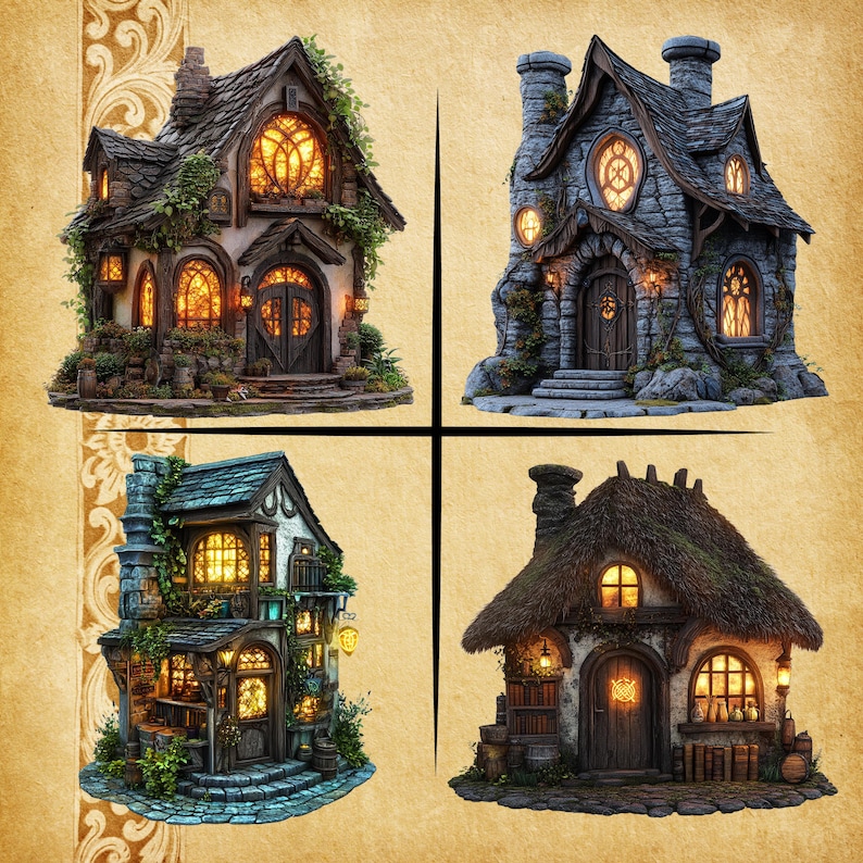 Magical Wizard Buildings – Fantasy Wizard Shops and Houses ...