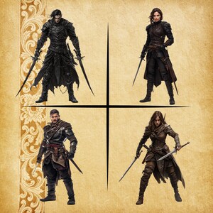 Shadow Rogues – 20 Fantasy Cliparts , Transparent Background Pngs for ...