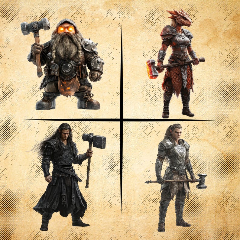Fantasy Blacksmiths – Masters of Fire and Steel , Fantasy Cliparts ...