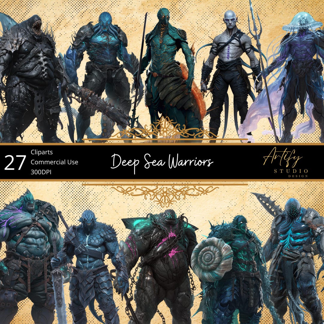 Deep Sea Warriors – 27 Cliparts , Digital Download , Commercial Use - Etsy