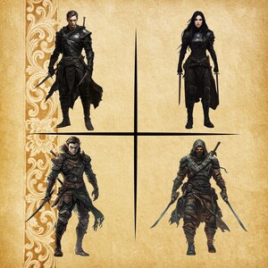 Shadow Rogues – 20 Fantasy Cliparts , Transparent Background Pngs for ...