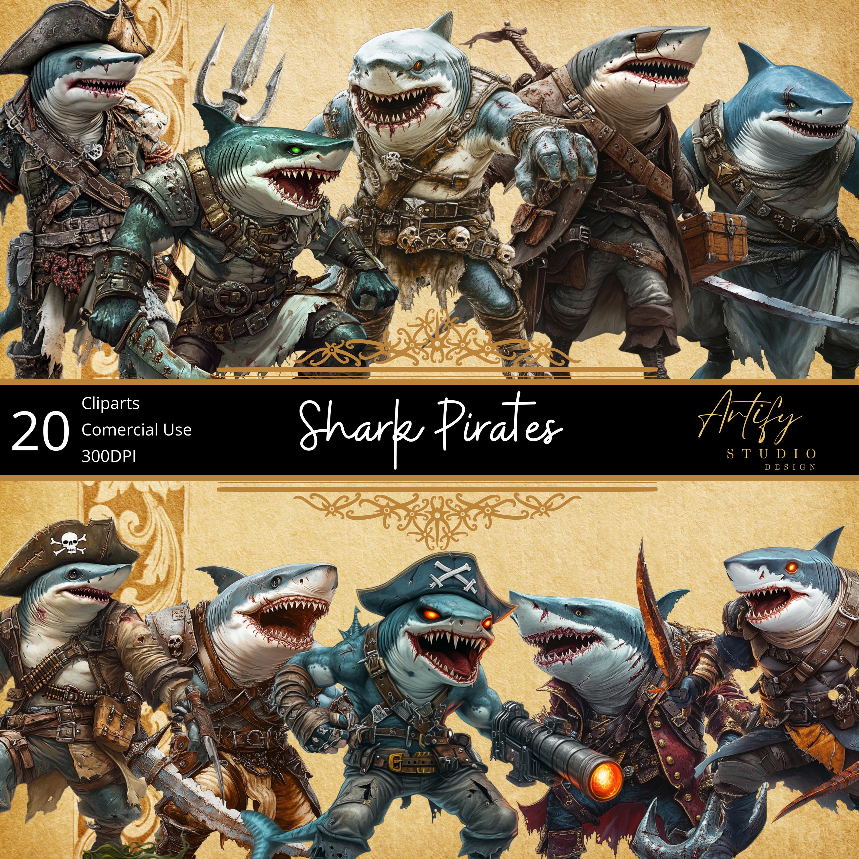 Shark Pirates Clipart – 20 Dnd-inspired Designs , Transparent ...