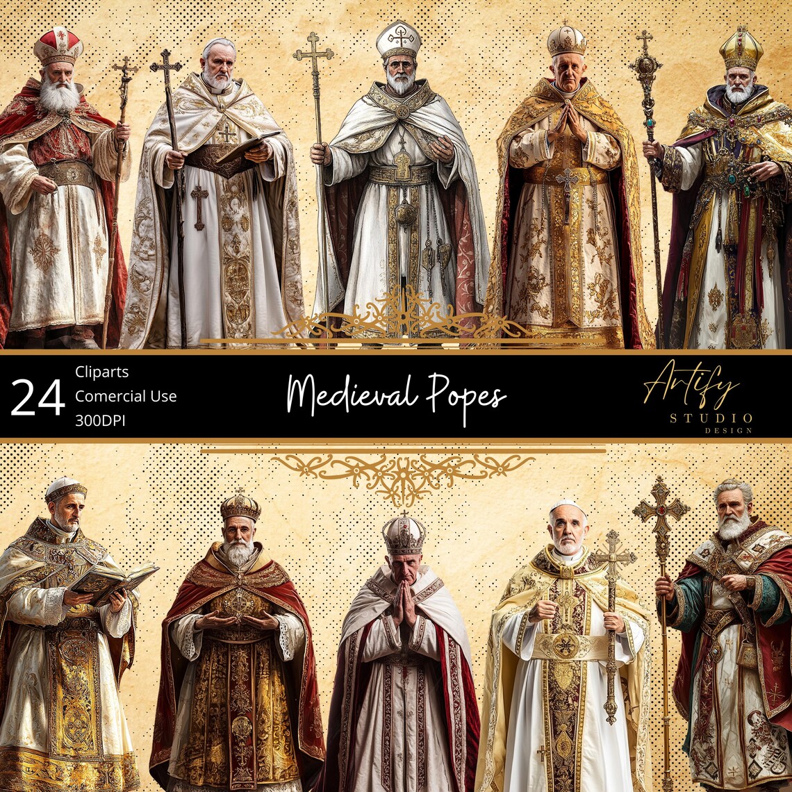 Medieval Popes – Holy Leaders of the Old World , Fantasy Cliparts ...