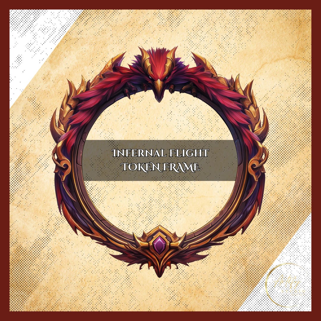 Infernal Flight Token Frame – Digital Border for Dnd or Anything Game ...