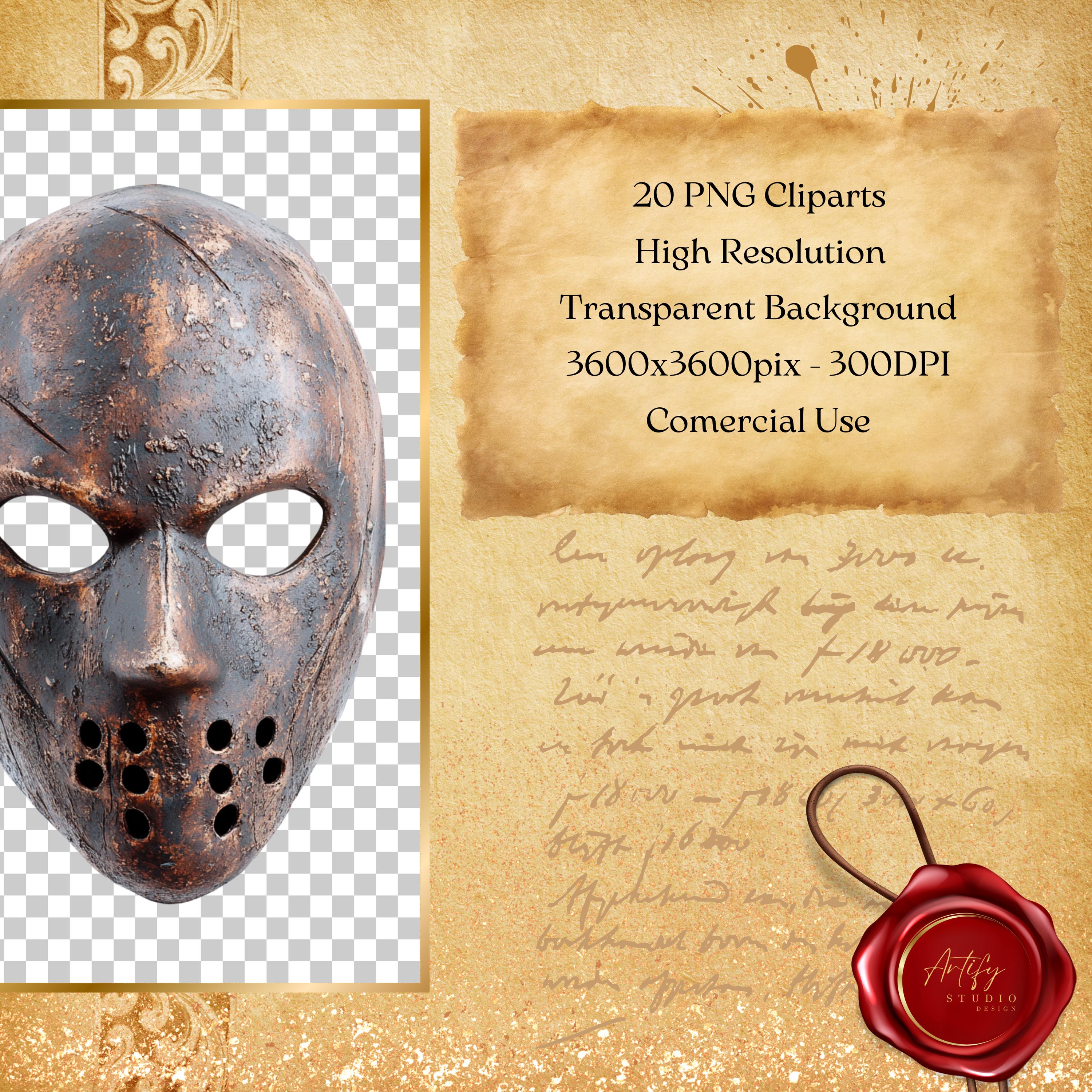 Scary Masks Clipart Collection – 20 High-quality Pngs for Halloween and ...
