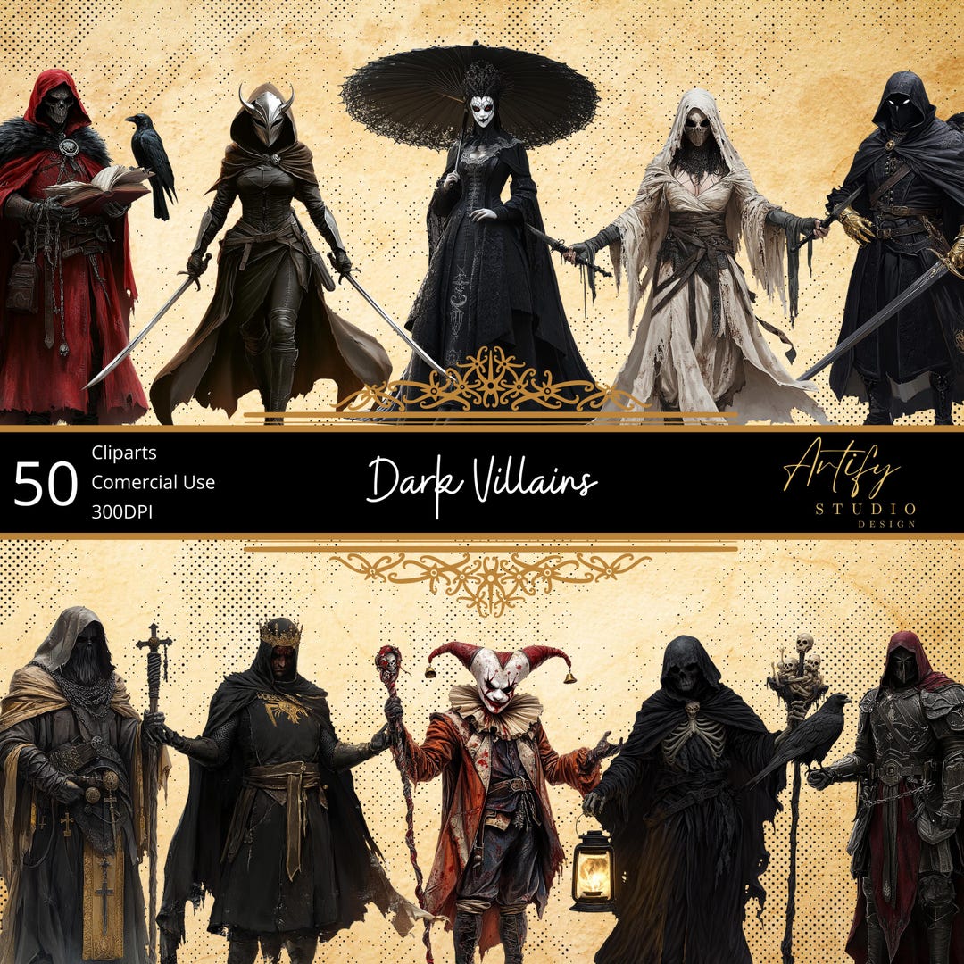 Dark Villains – Masters of Evil and Shadows , Fantasy Cliparts ...