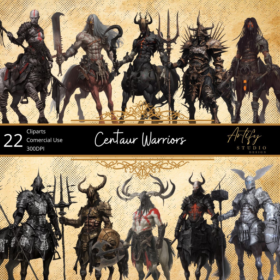 Centaur Warriors – Proud Guardians of the Wild, Fantasy Cliparts ...