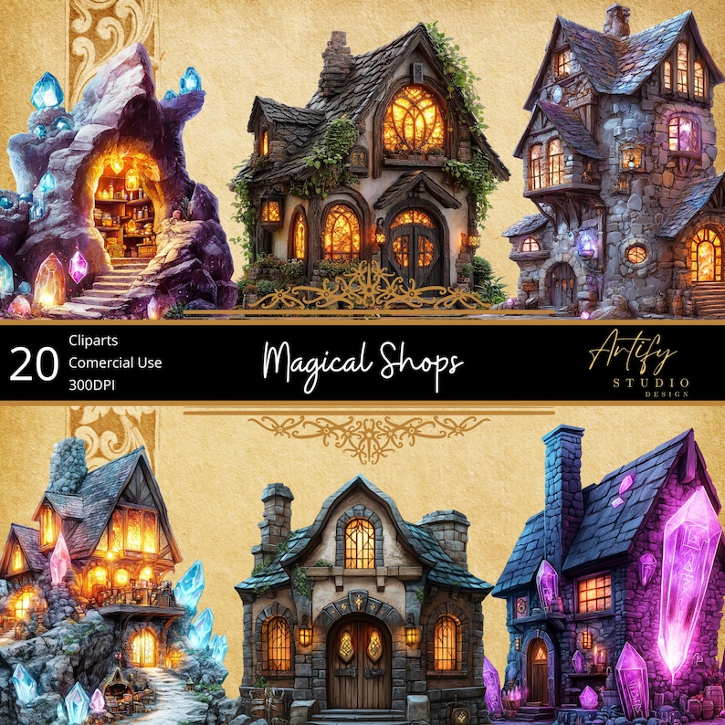 Magical Wizard Buildings – Fantasy Wizard Shops and Houses ...