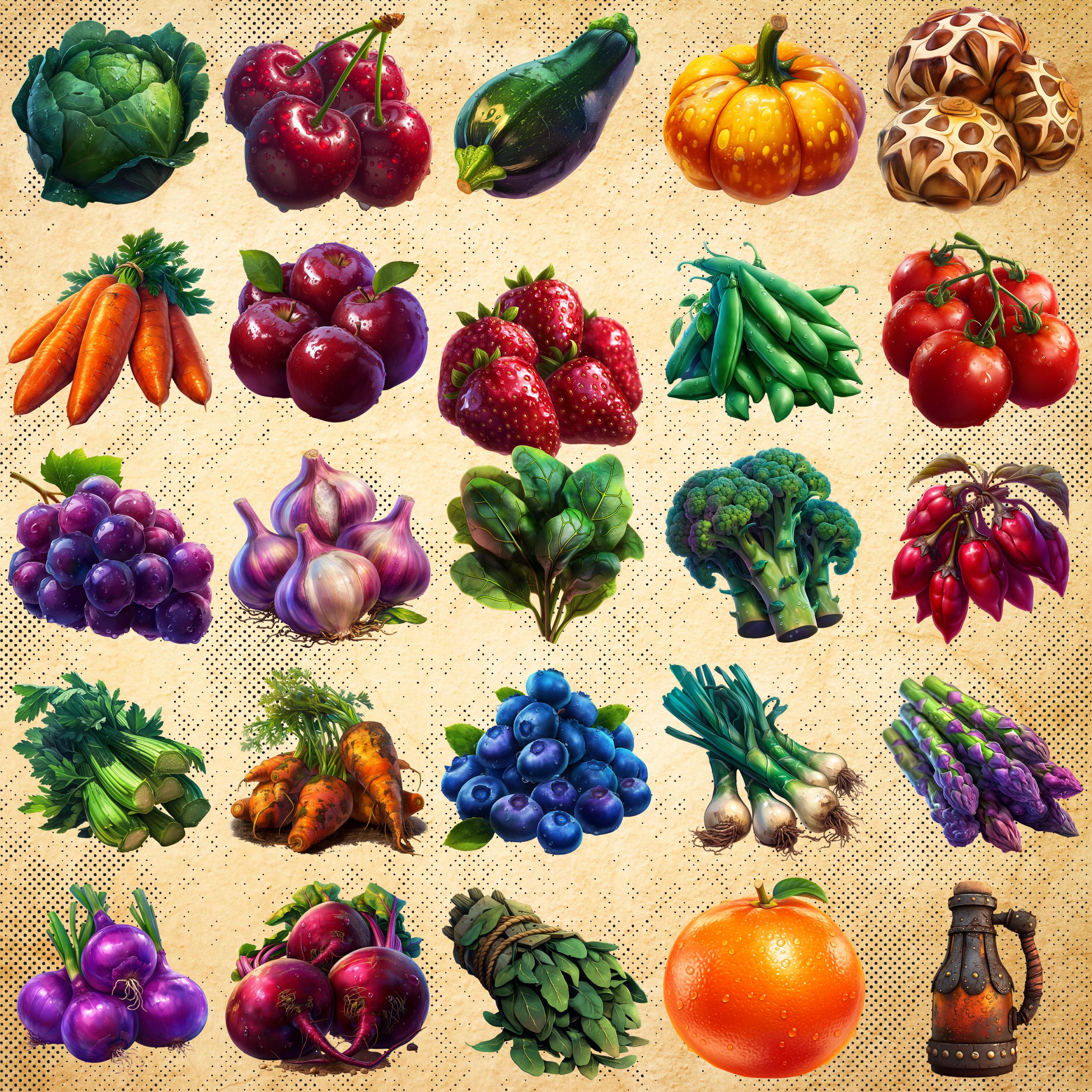 RPG Tavern Menu Cliparts – 165 Fantasy Food & Drink Illustrations for ...