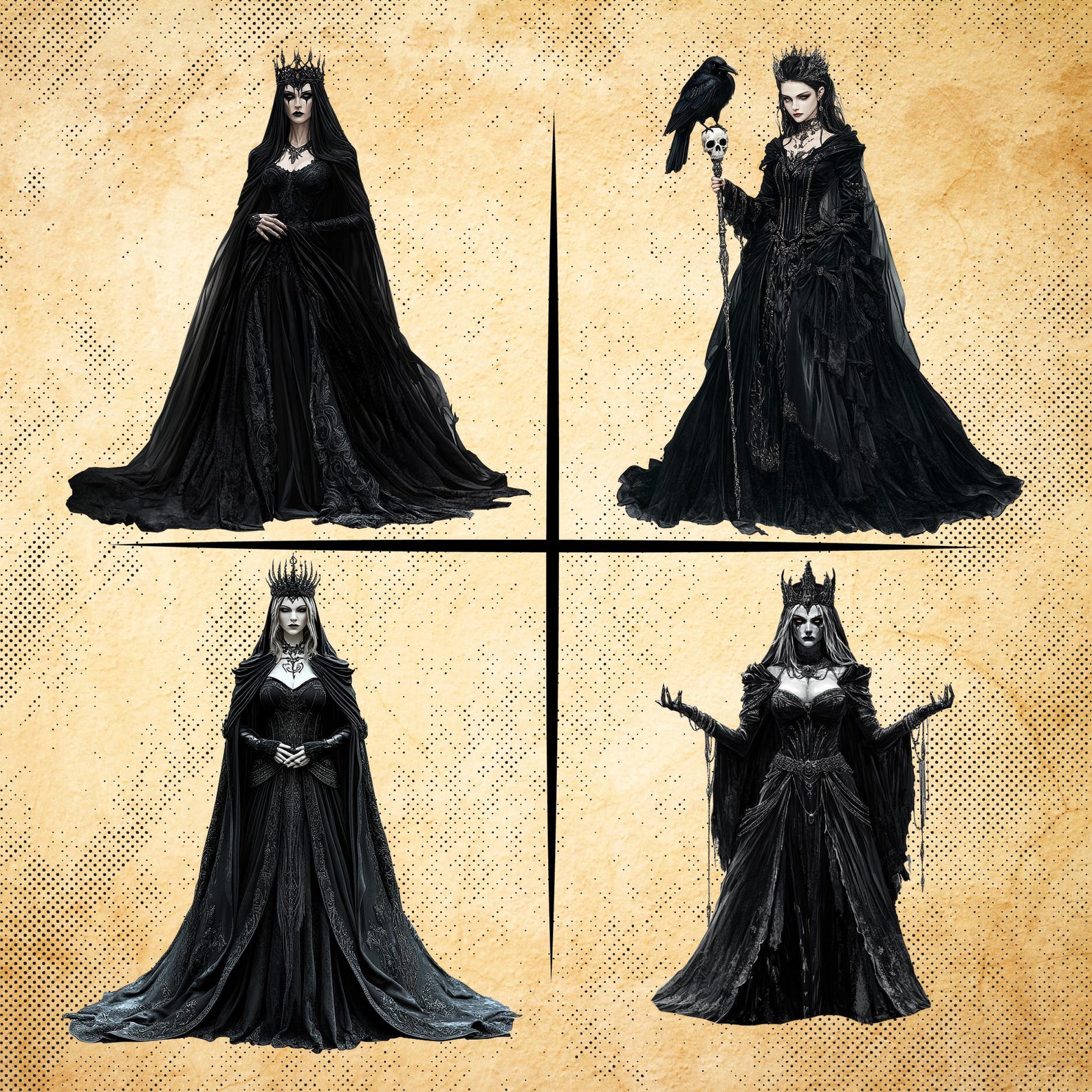 Gothic Queens – Mysterious Rulers of Darkness and Elegance , Fantasy ...