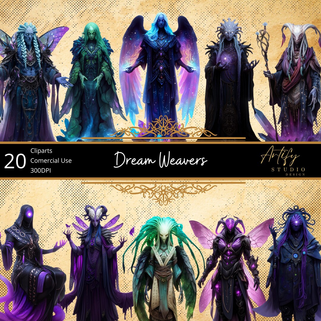 Dream Weavers – 20 Cliparts for Fantasy & TTRPG Projects , Digital ...