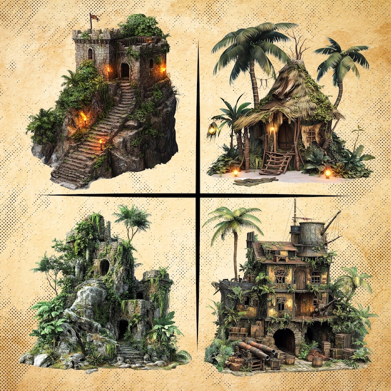 Pirate Buildings – 20 High-quality Pirate Structures , Transparent ...