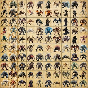 RPG Monsters Big Bundle – 500 Pngs for Your Fantasy World! RPG Graphics ...