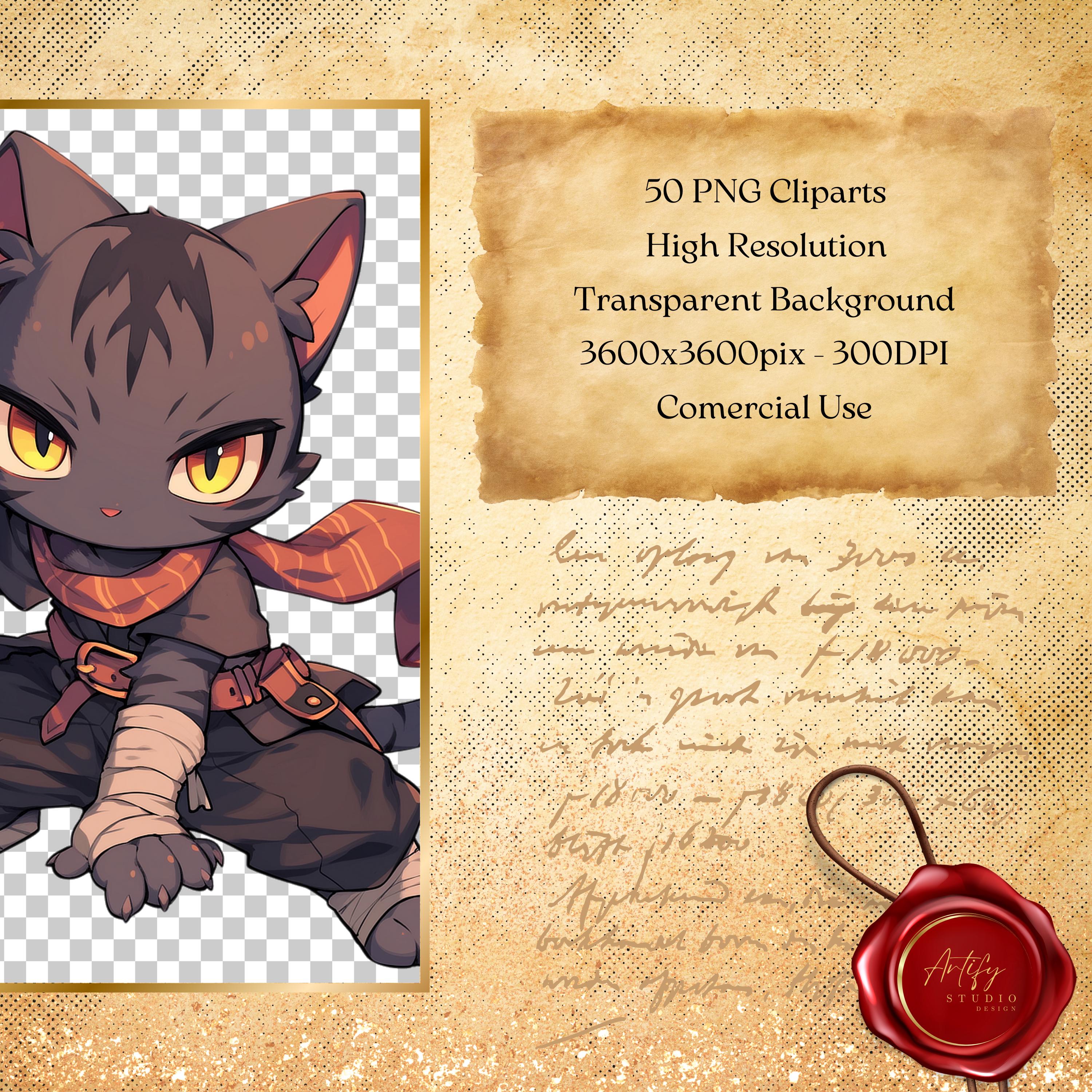 Chibi Tabaxi Rogues – 50 Stealthy Feline Adventurers Cliparts ...