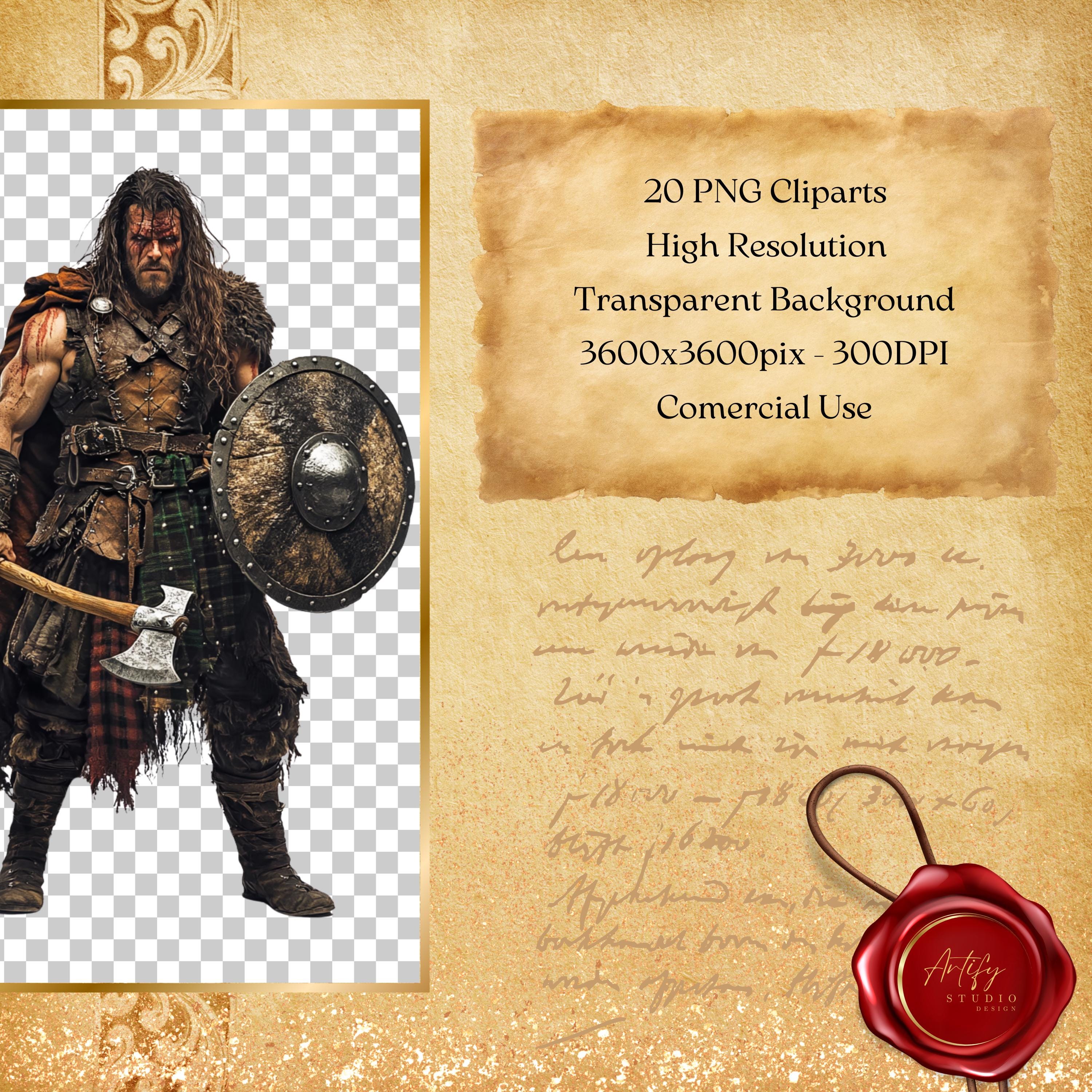 Scottish Highlander Warriors – 20 Cliparts of Fierce Highland Warriors ...