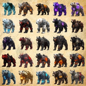 Fantasy Bear Mounts – Majestic Beasts for Warriors , RPG Cliparts ...