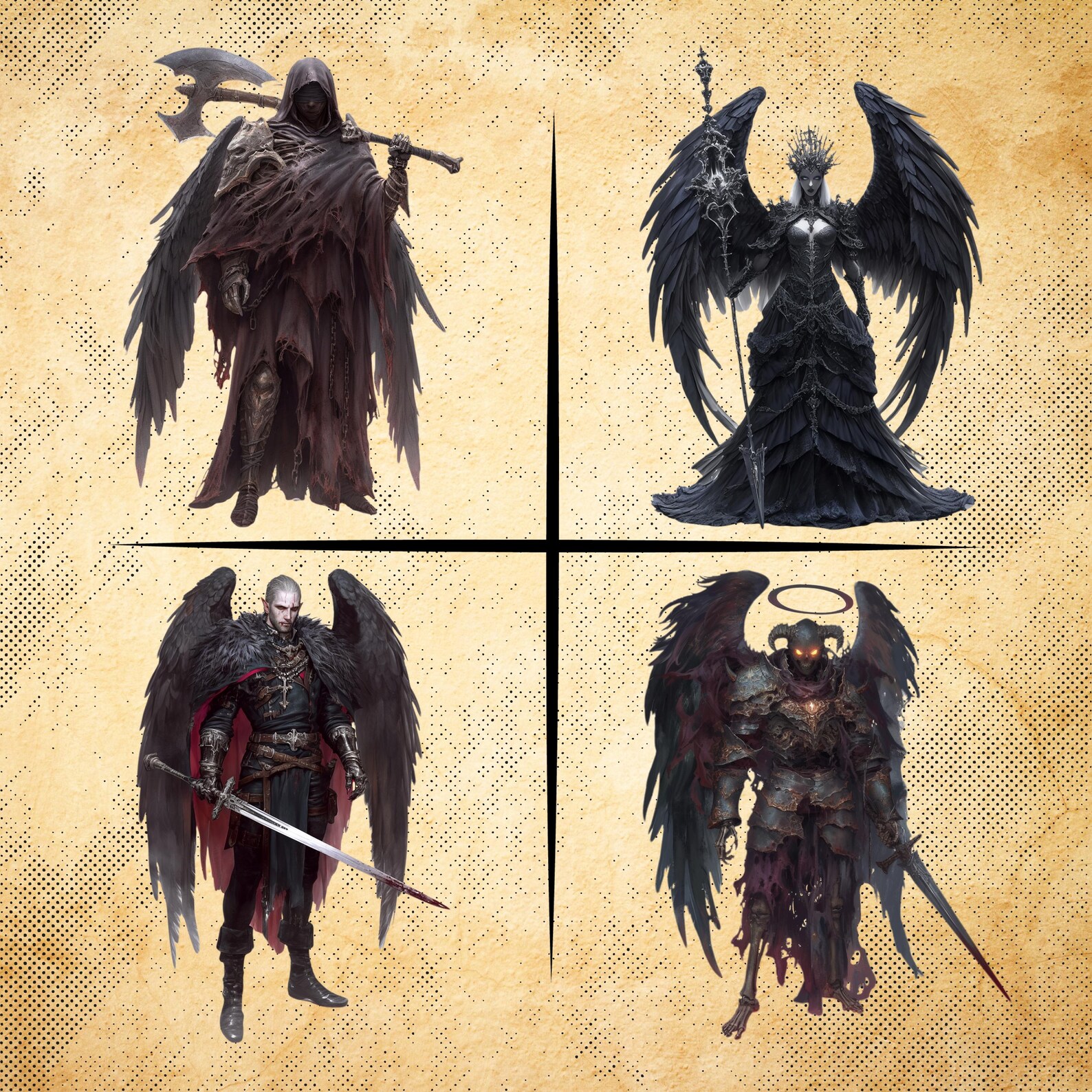 Dark Angels – 20 Mysterious and Powerful Celestial Warriors , TTRPG ...