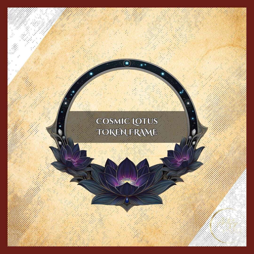 Cosmic Lotus Token Frame – Digital Border for Dnd or Anything Game ...
