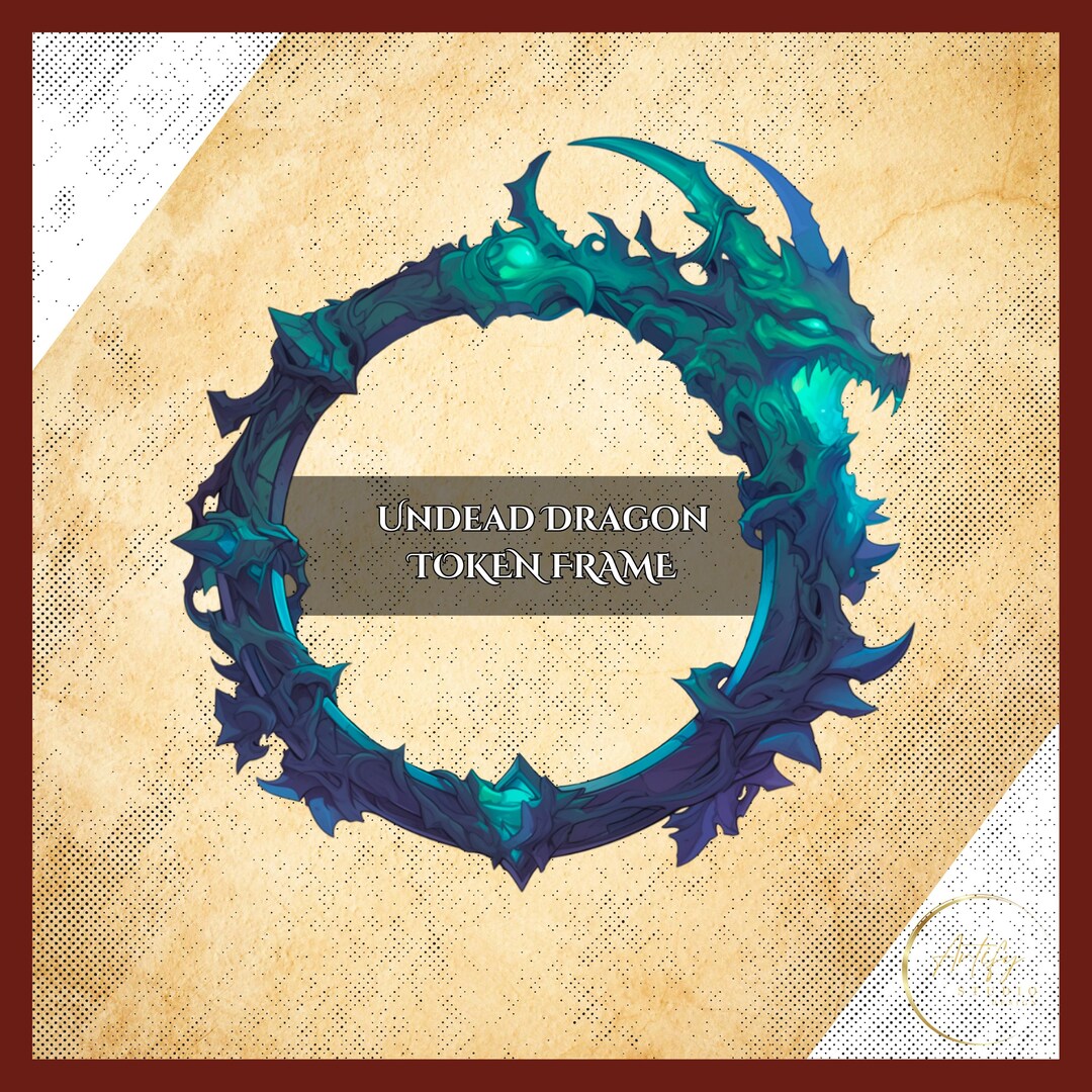 Undead Dragon Game Token Border – Digital Border for Dnd or Anything ...
