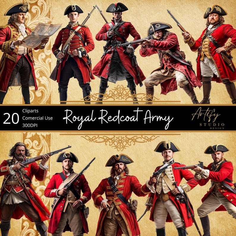 Royal Redcoat Army Clipart – 20 Iconic British Soldiers in Classic ...
