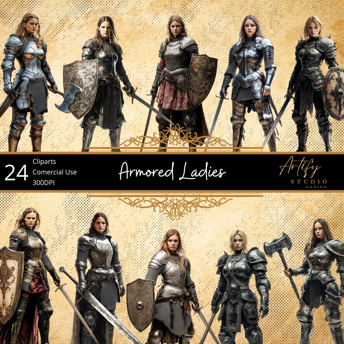 Armored Medieval Warrior Women – Female Knights in Authentic Historical ...