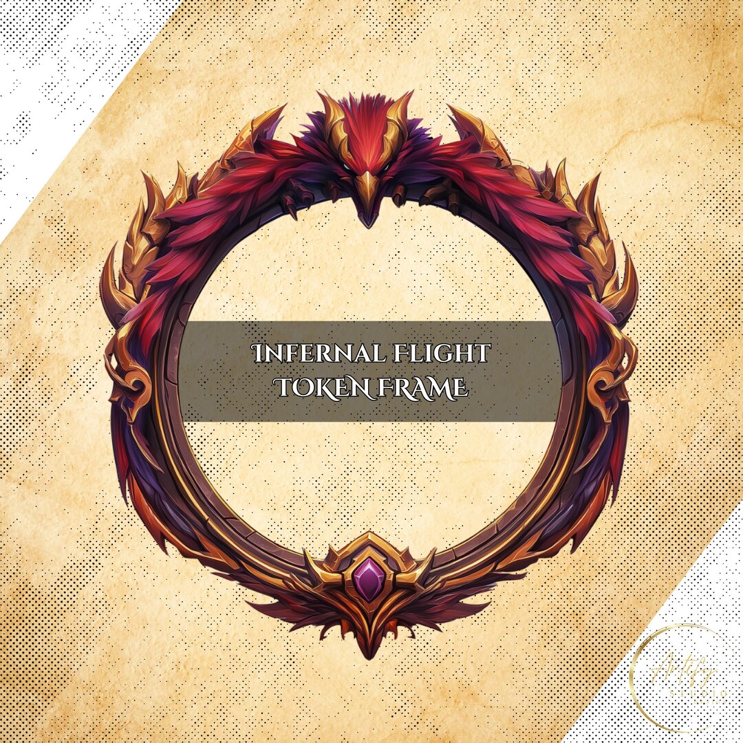 Infernal Flight Token Frame – Digital Border for Dnd or Anything Game ...