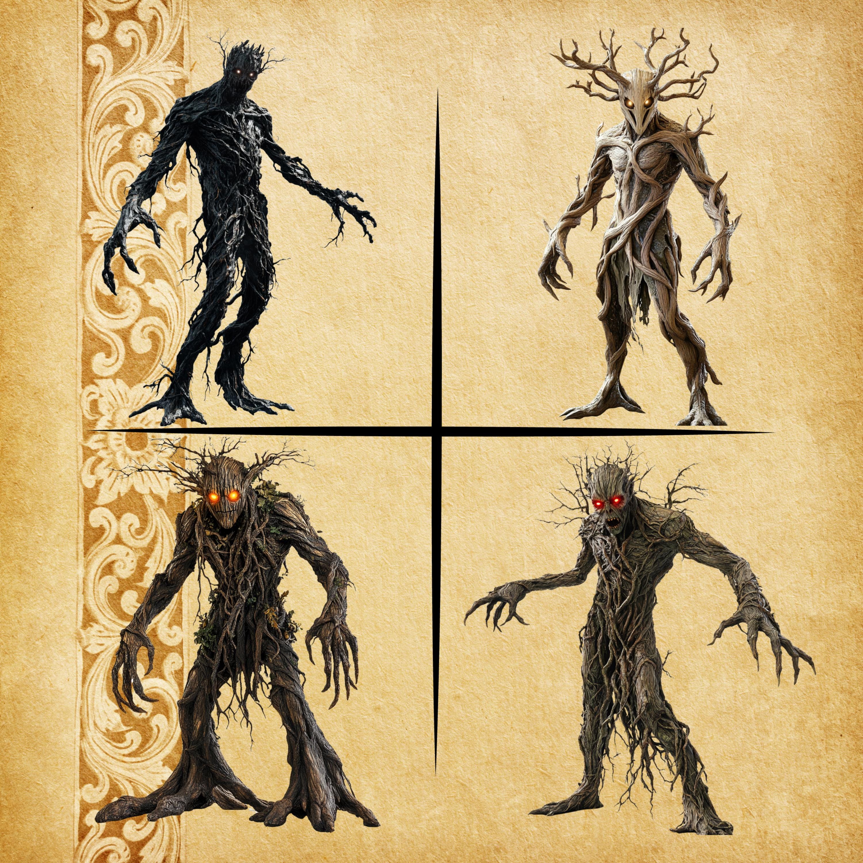 Fantasy Dryads Clipart – 20 Evil and Deceptive Forest Spirits for RPG ...