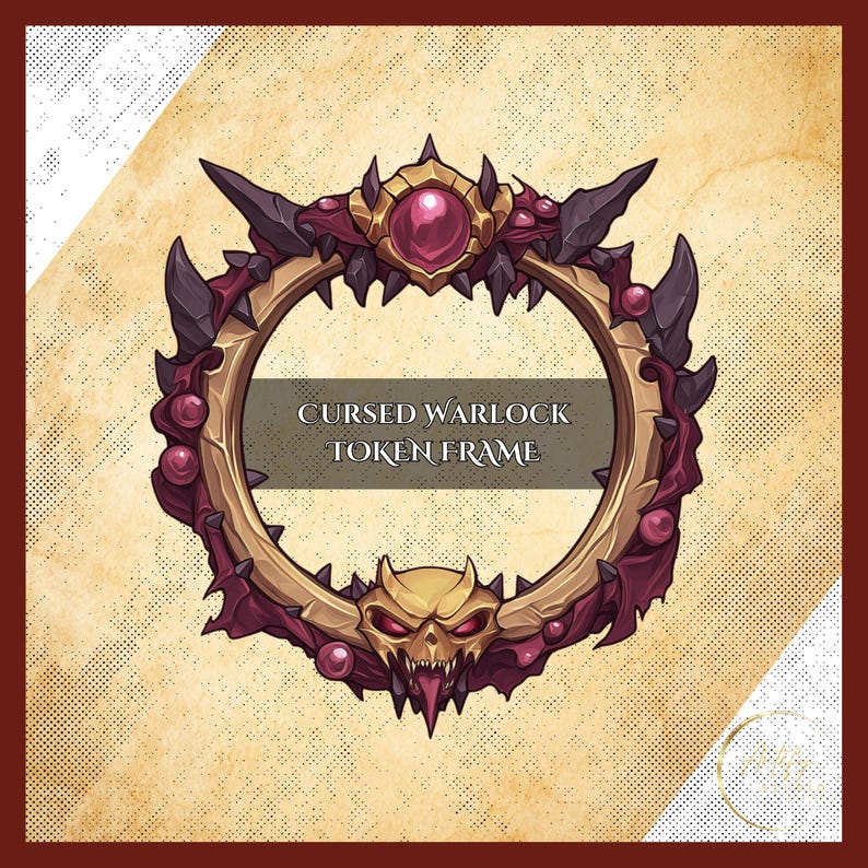 Cursed Warlock Token Frame – Digital Border for Dnd or Anything Game ...