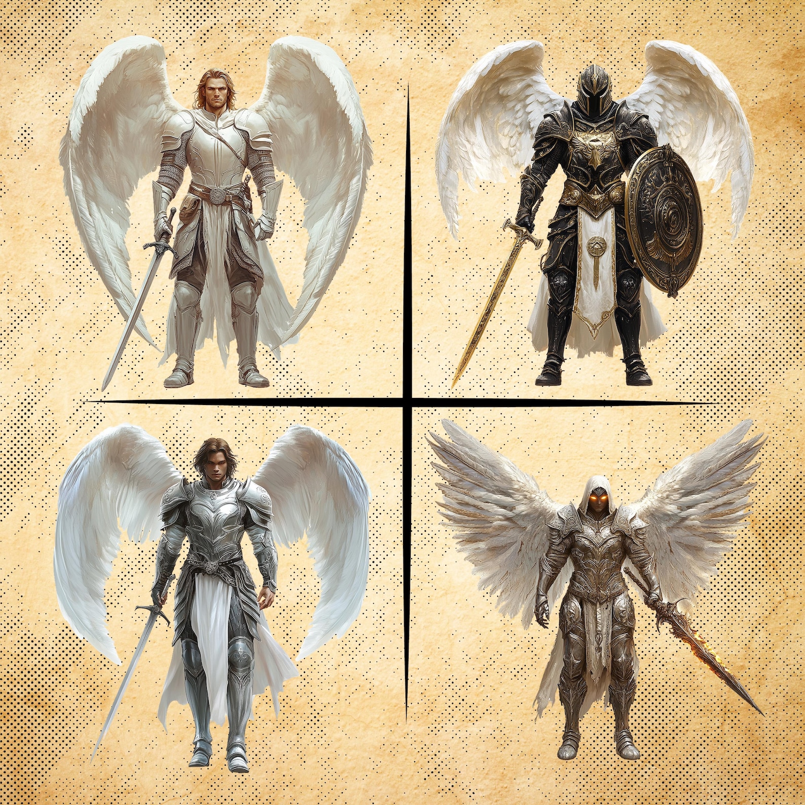Fantasy Angel Guardians – Divine Protectors in Fantasy Style , Holy ...