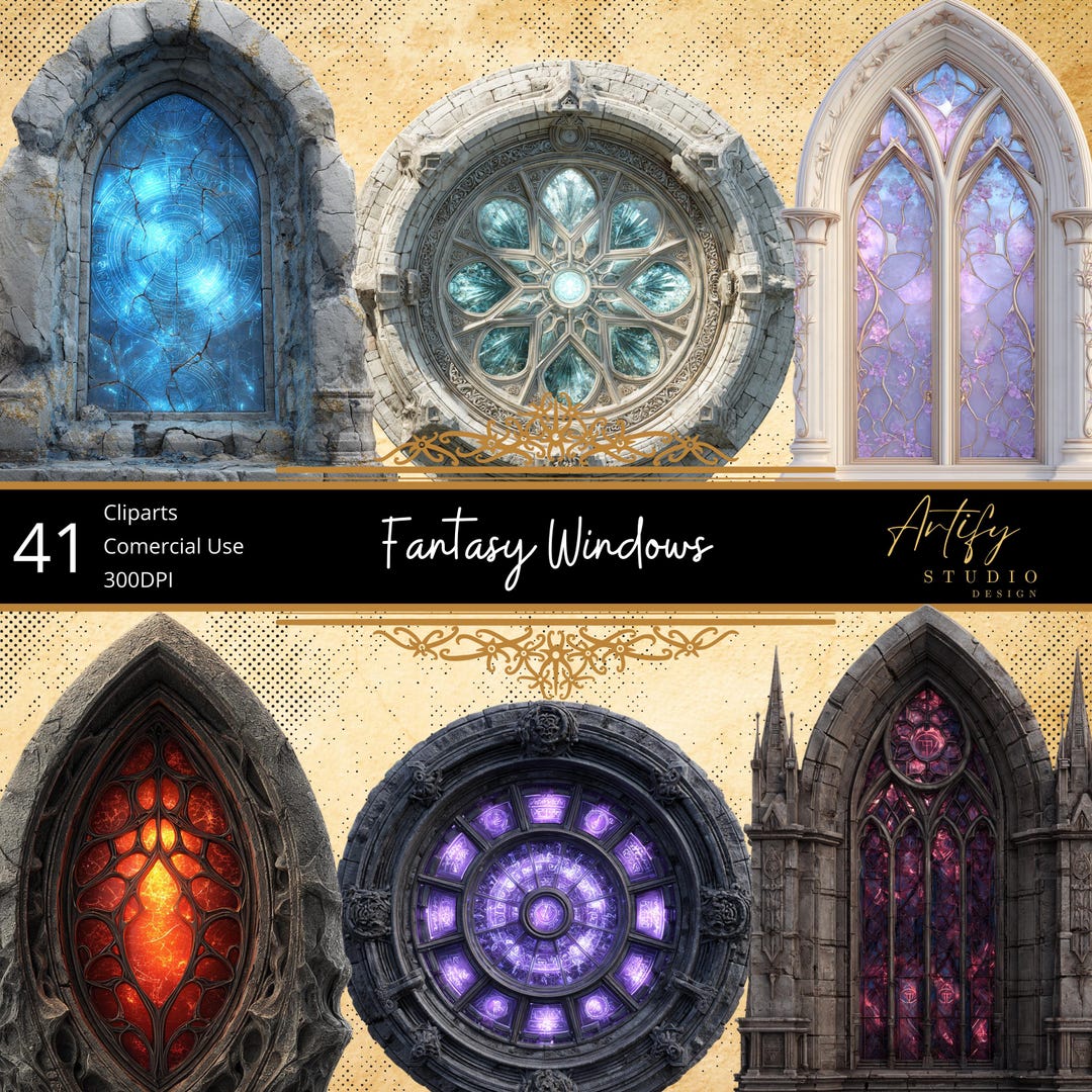 Fantasy Windows – 41 Fantasy Cliparts for TTRPG & RPG Projects ...