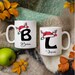 Personalized Letter Mug, Custom Initial Mug, Personalized Gift, White ...