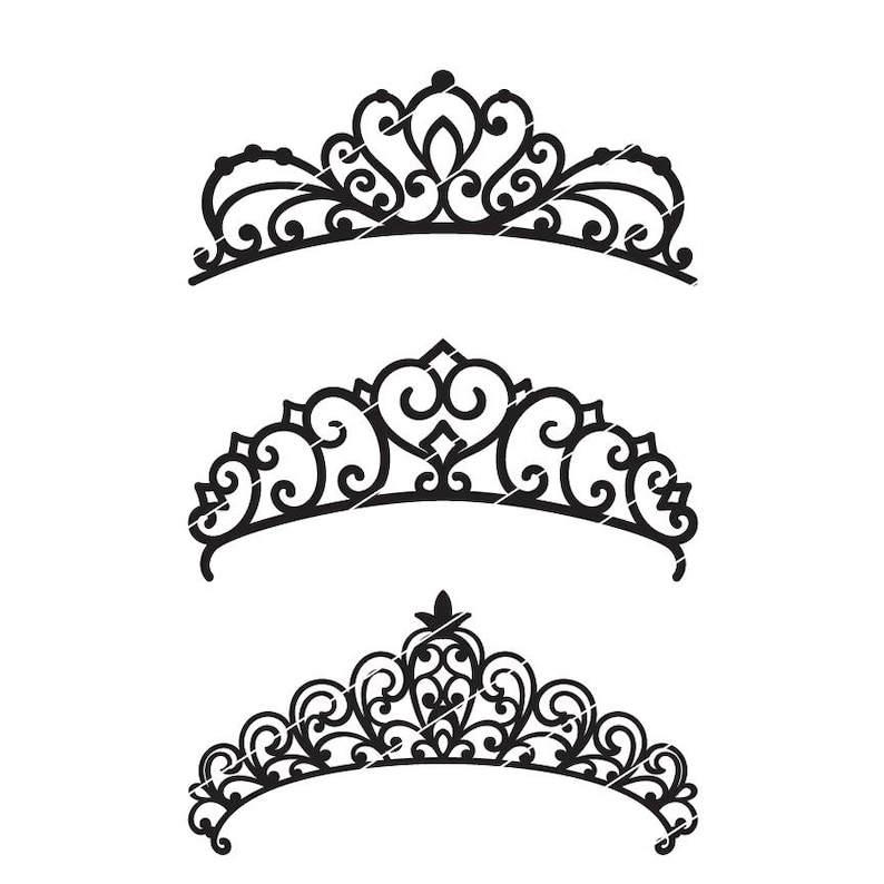 Princess Tiara SVG Bundle | 20 Crown Clipart Cut Files for Cricut ...