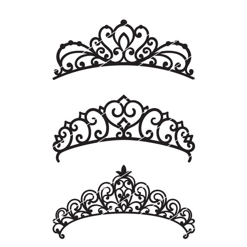 Princess Tiara SVG Bundle, 20 Crown Clipart Cut Files for Cricut ...