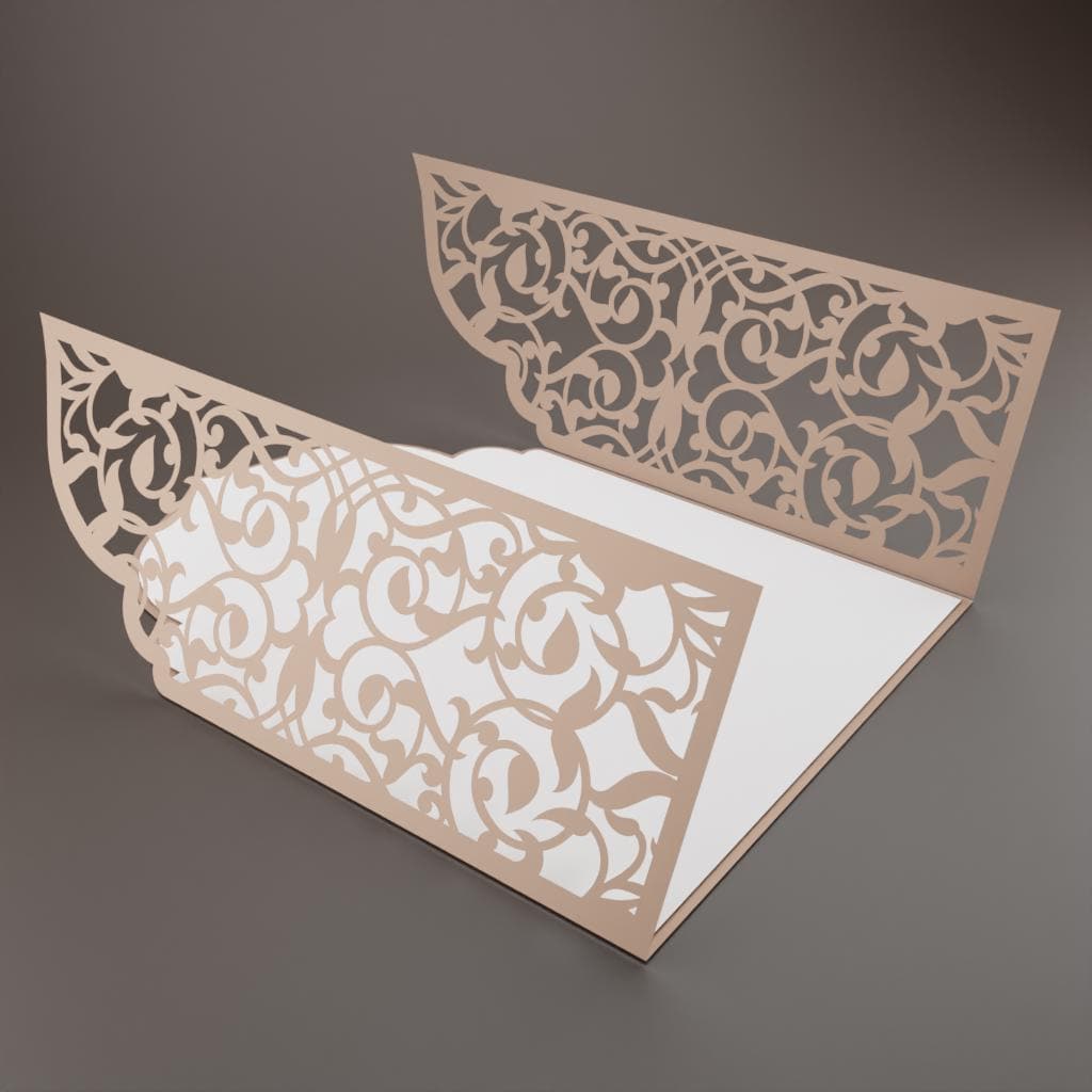 Gate Fold Wedding Invitation SVG – Laser Cut Template for Cricut ...