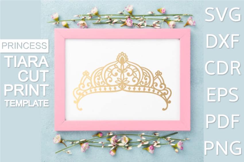 Princess Tiara SVG Bundle, 20 Crown Clipart Cut Files for Cricut ...