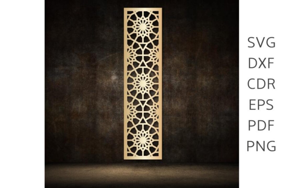 Arabic Window Cut File – Tall SVG Panel for Cricut & Glowforge, Cricut ...