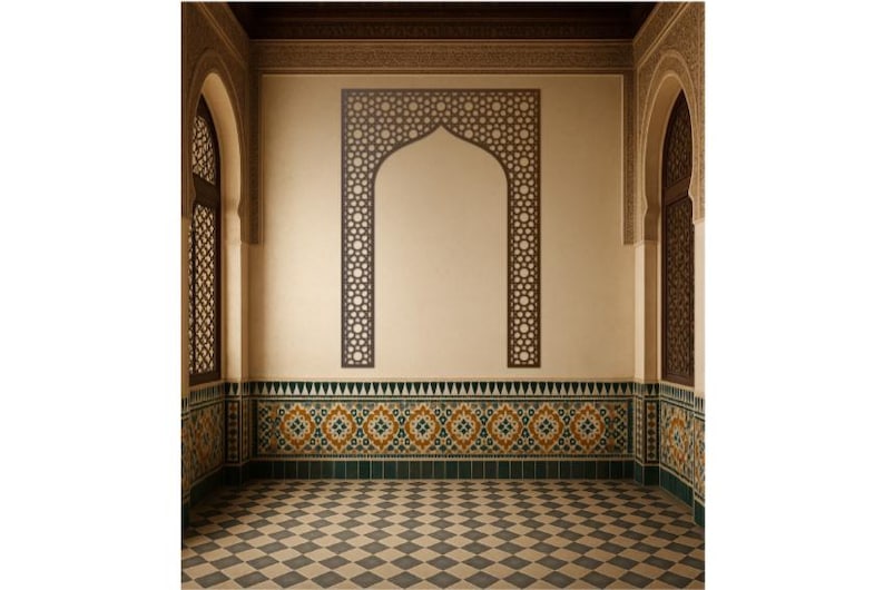 Geometric Islamic Frame SVG – Mosque Arch Template, Laser Cut Arabic ...