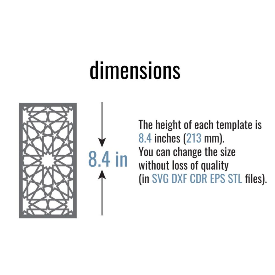 Arabic Pattern Laser Cut Panels SVG, Set of 10 Traditional Geometric ...
