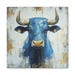 Abstract Blue Bull Oil Painting - Contemporary Minimalist Animal Art - Etsy