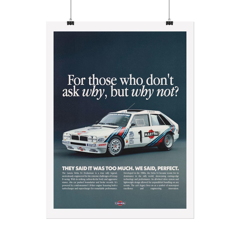 Lancia Delta S4 Poster | Iconic Rally Car Wall Art | Classic ...