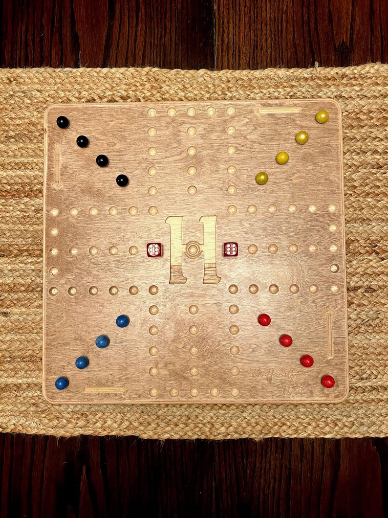 Real Wood WAHOO BOARD / Marble Game Board / Rustic Board Game / Family ...