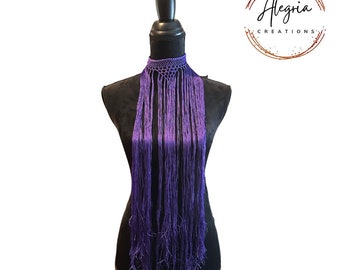 Purple Flamenco Collar Fringe Wrap - Etsy