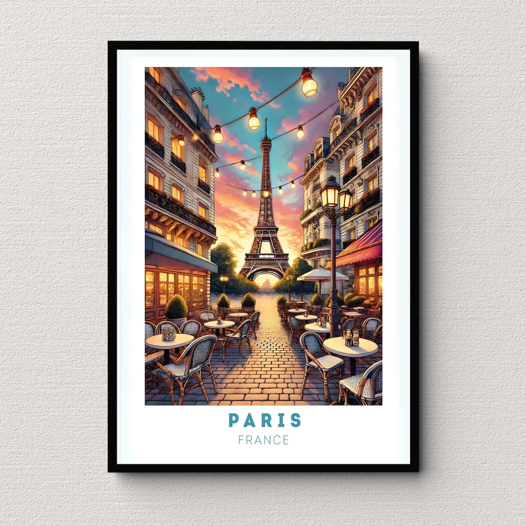 Eiffel Tower Wall Art Paris City Wall Art Eiffel Tower View France Wall ...