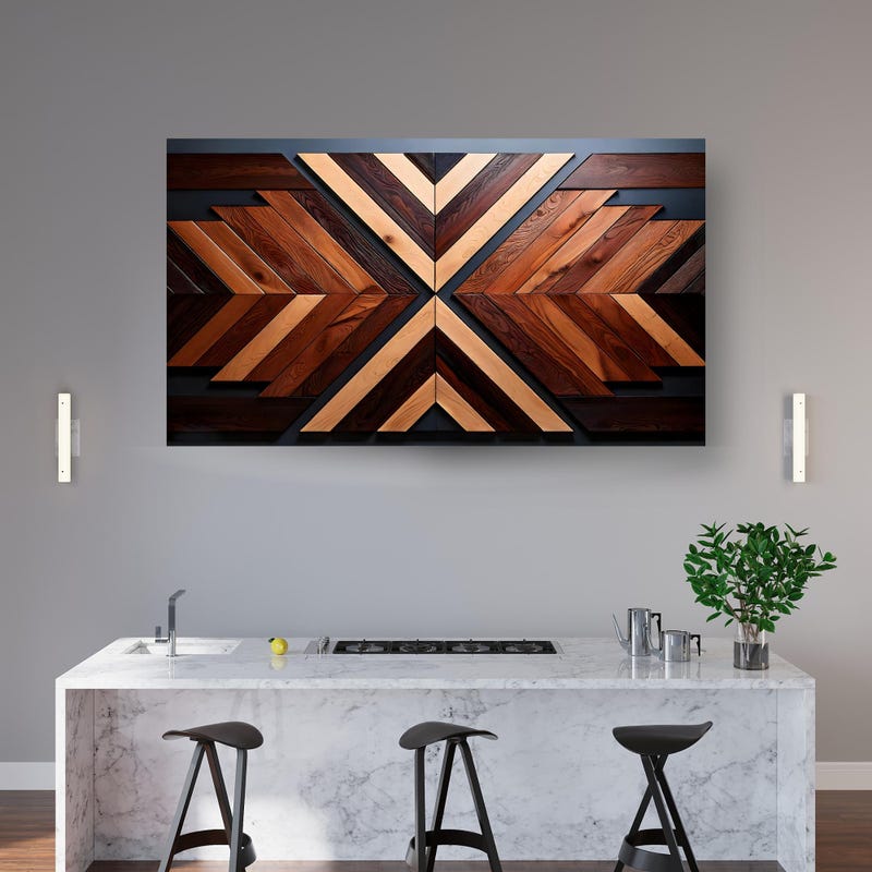 Geometric Wood Art - Etsy