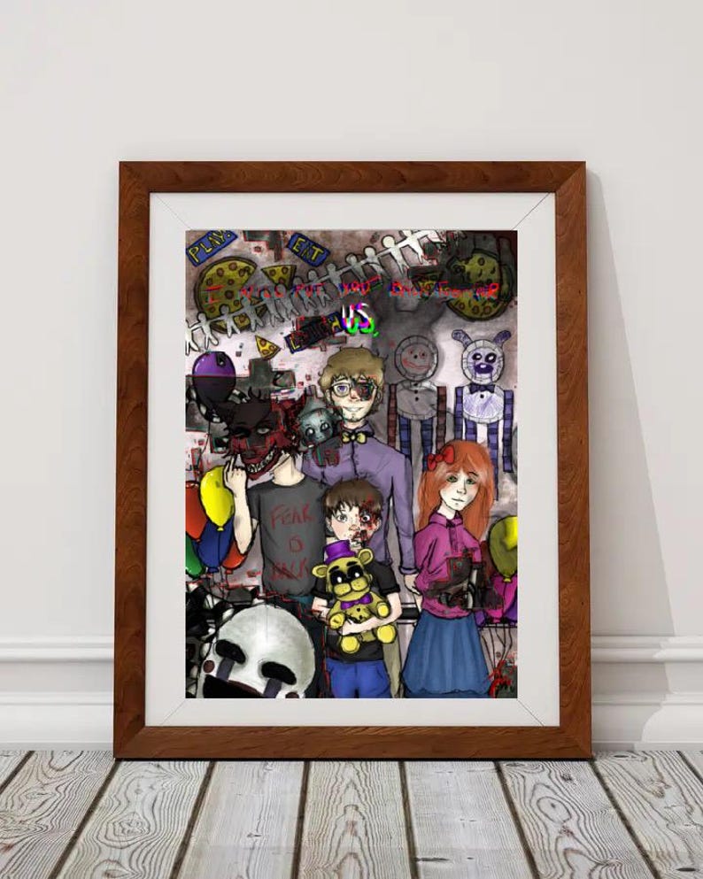 Afton Family Portrait Fnaf/five Nights at Freddy’s Art Print - Etsy