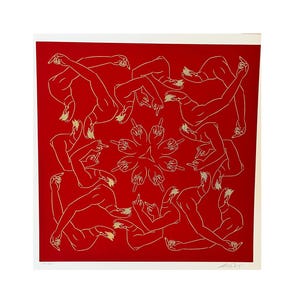 Ai Wei Wei, Middle Finger in Red Lithograph - Etsy